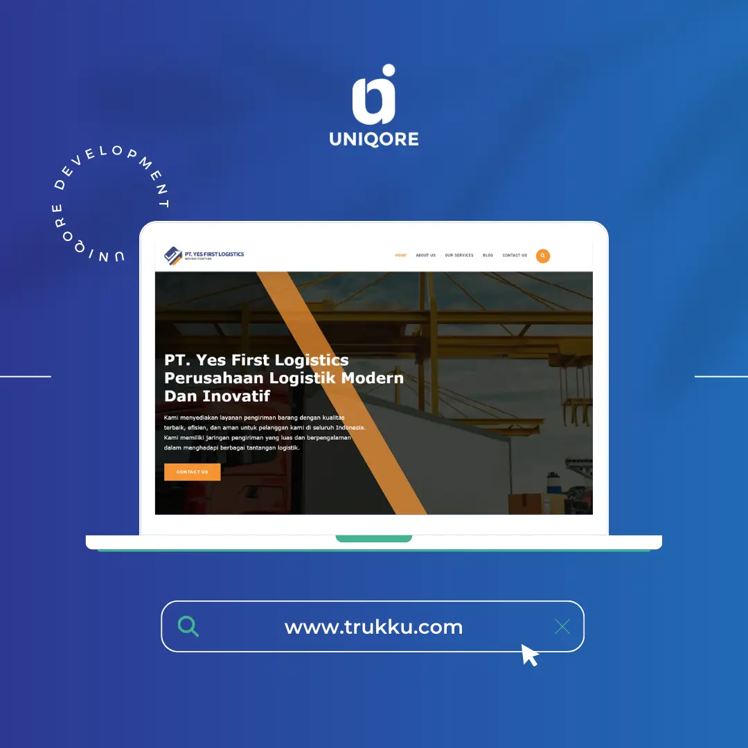 PT Yes First Logistics - Portfolio Jasa Website Custom Uniqore